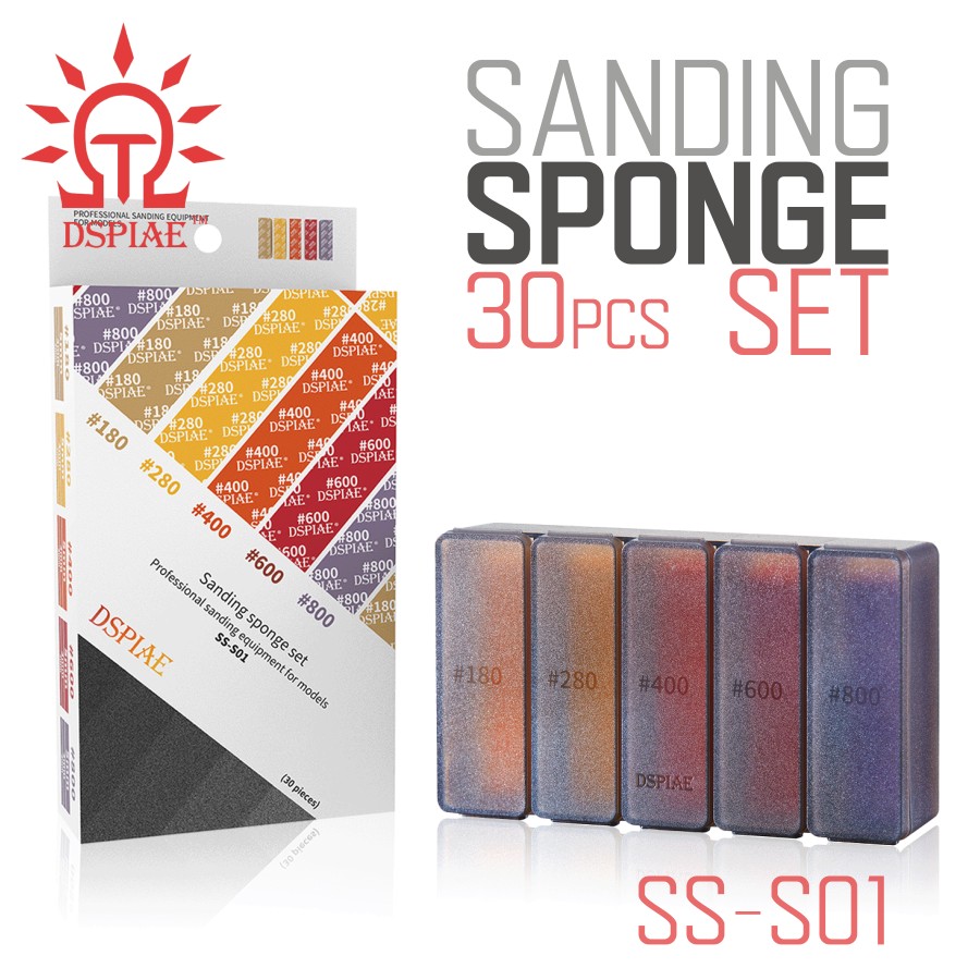 DSPIAE: Sponge Sandpaper Sets - Sanding Set - SS-S01 Coarse : SS-S02 ...